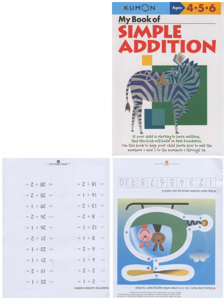 KUMON - Ages 4-5-6 - My Book of Simple Addition - Booklet | PDF
