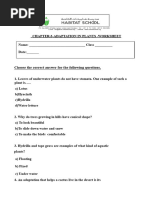 Class 4 Animal Adaptation Worksheet | PDF