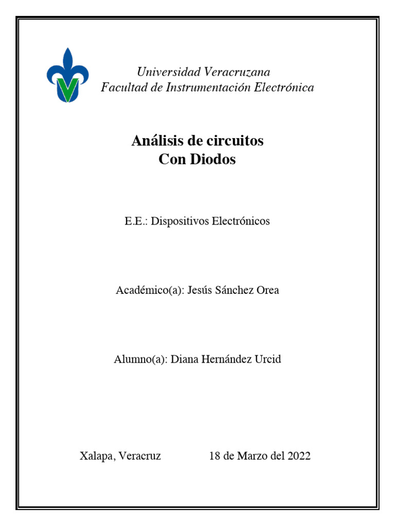 Analisis de Circuitos Con Diodos | PDF | Rectificador | Red eléctrica