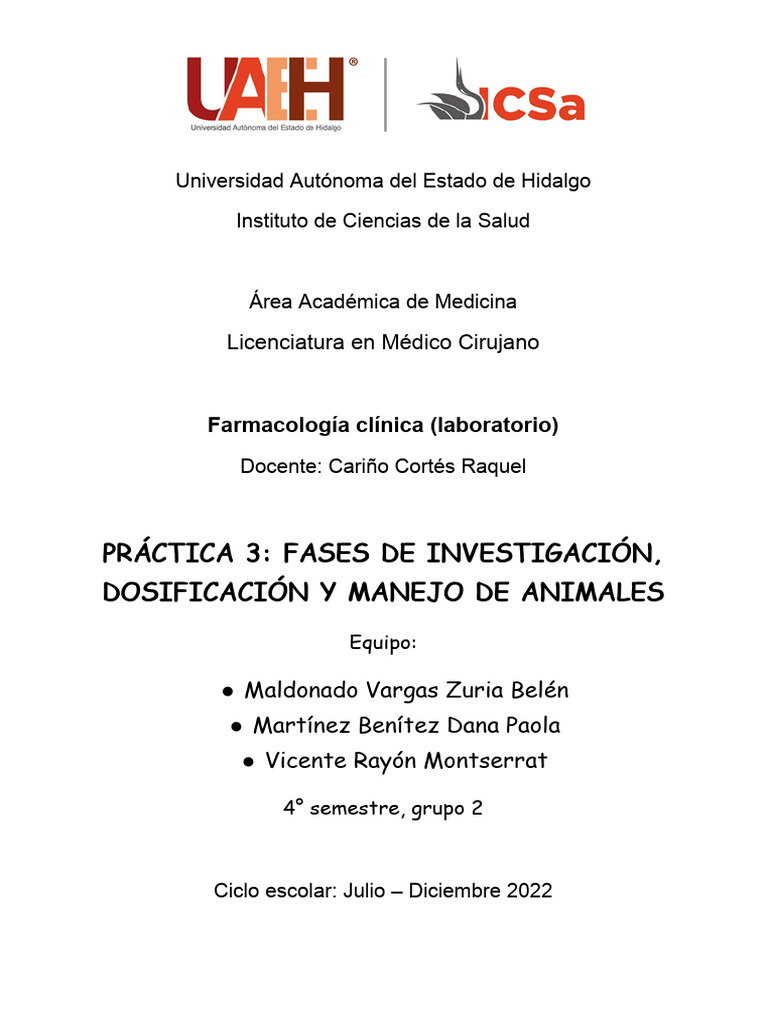 Práctica 3 | PDF | Inyección (medicina) | Medicamentos con receta