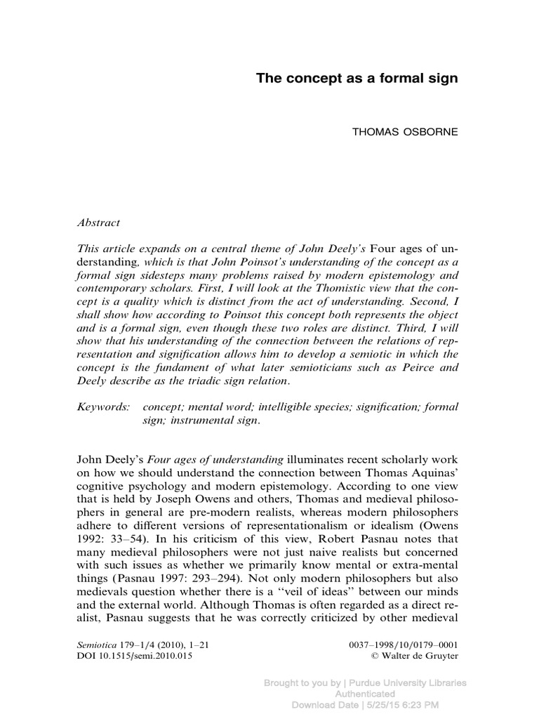 Osborne, T. (2010) - The Concept As A Formal Sign | PDF | Concept ...