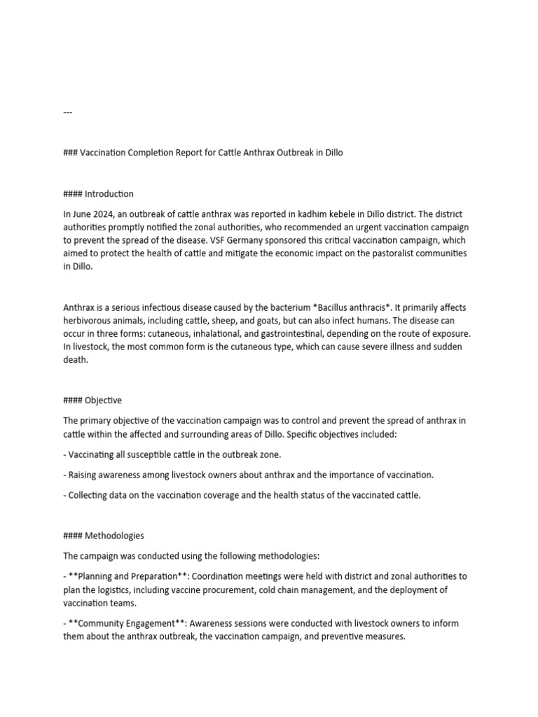 Anthrax Sample Report | PDF | Anthrax | Public Health