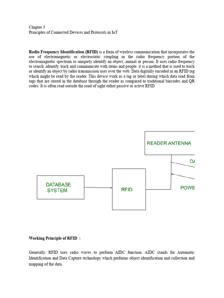 Principle of Connected Device | PDF | Radio Frequency Identification ...