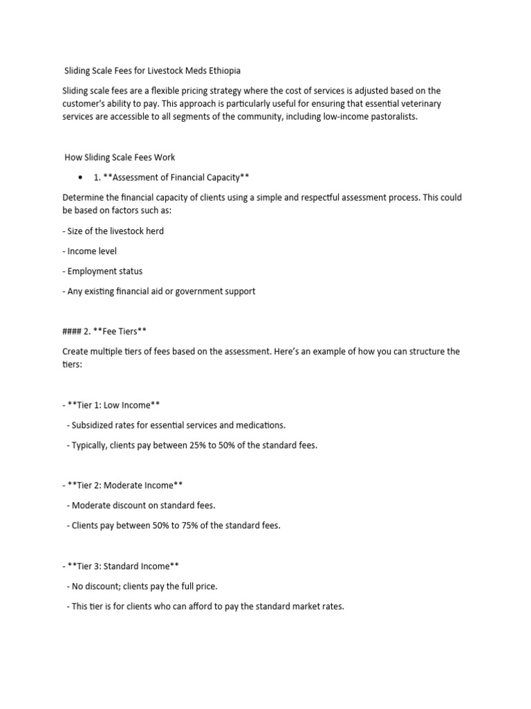 Sliding Scale Pricing | PDF | Pricing | Poverty