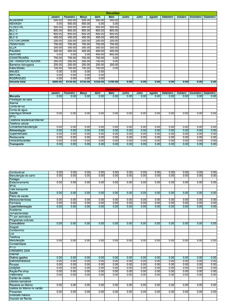 74374 Planilha Simplificada de Orcamento Domestico | PDF | Dentista