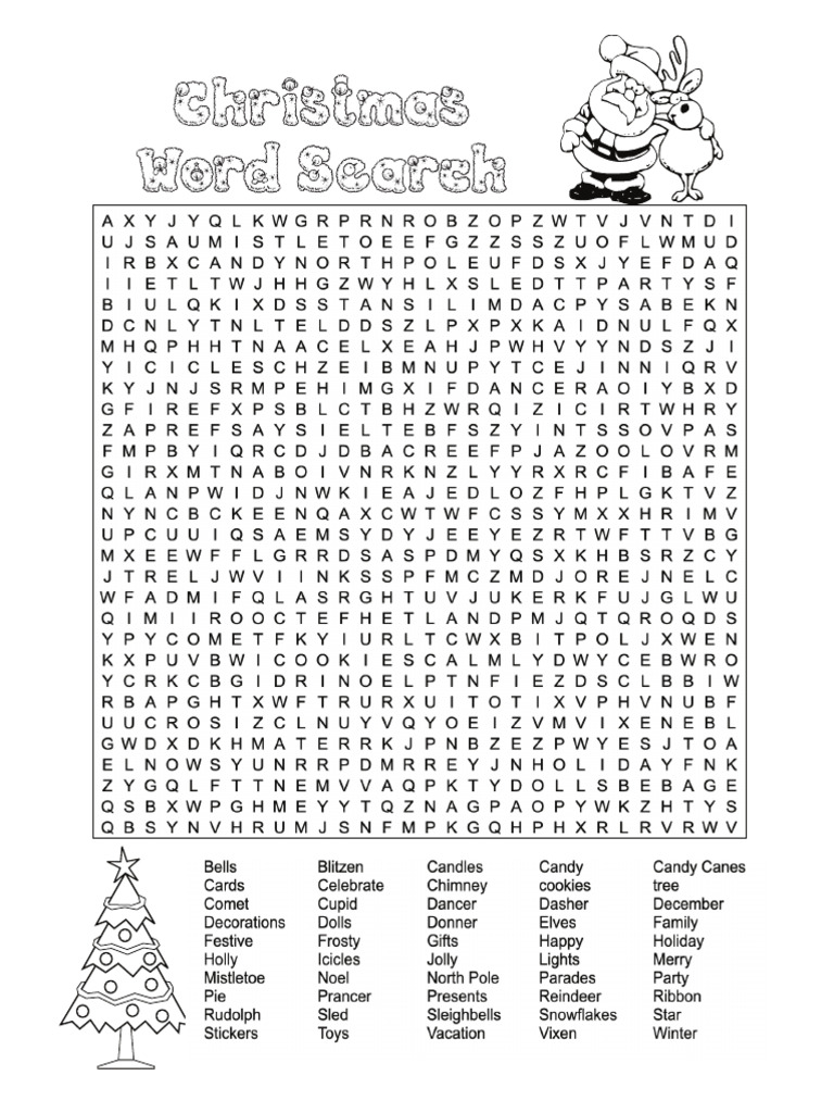 ChristmasColoringWordSearchwithanswersheet 1 | PDF