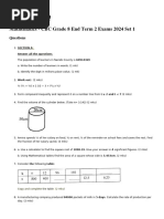 GRADE 8 SCIENCE EXAM PAPER2 3rd TERM | PDF | Chemical Elements | Proton