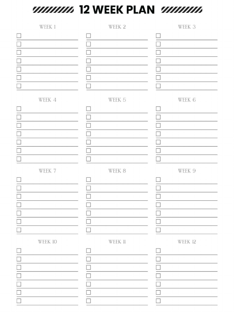 12 Week Plan | PDF
