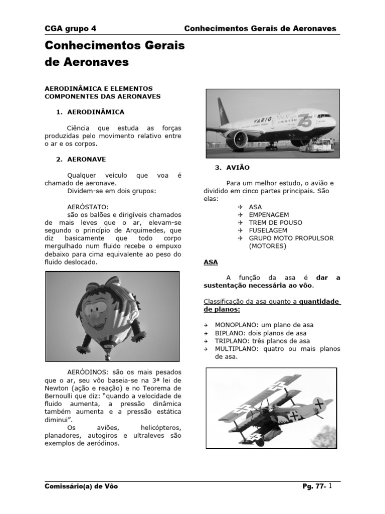 Apostila Cga | PDF | Voo | Pressão
