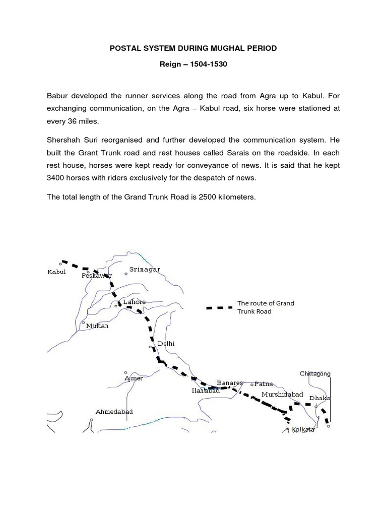 Mughal Postal System Overview | PDF | History | Religion & Spirituality