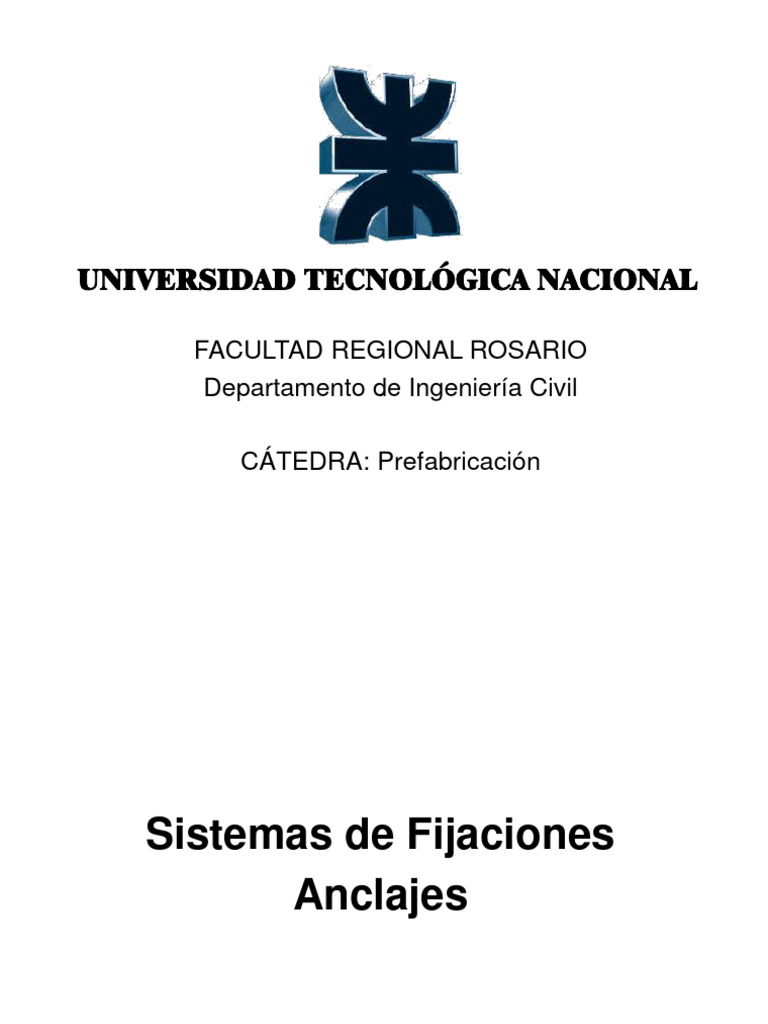 Resumen Sistemas de Fijaciones | PDF | Hormigón | Perforación