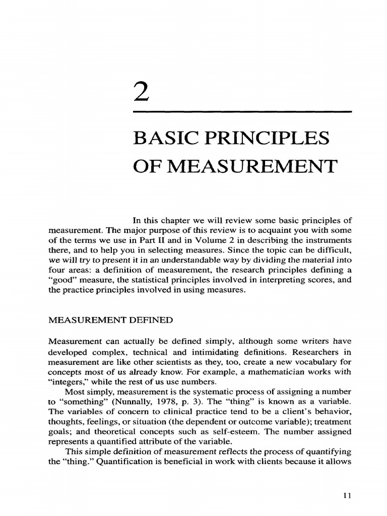 Principles of Measurement in Statistics | PDF | Validity (Statistics ...