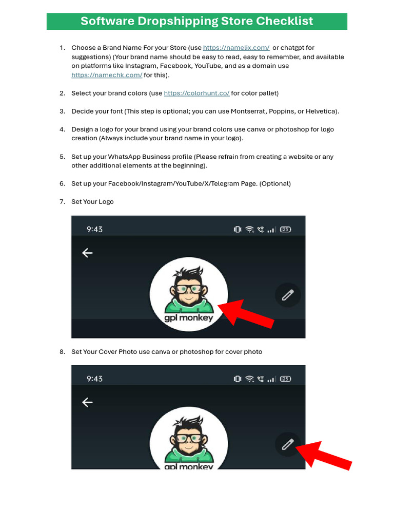 Software Dropshipping Checklist | PDF | Software | Cyberspace