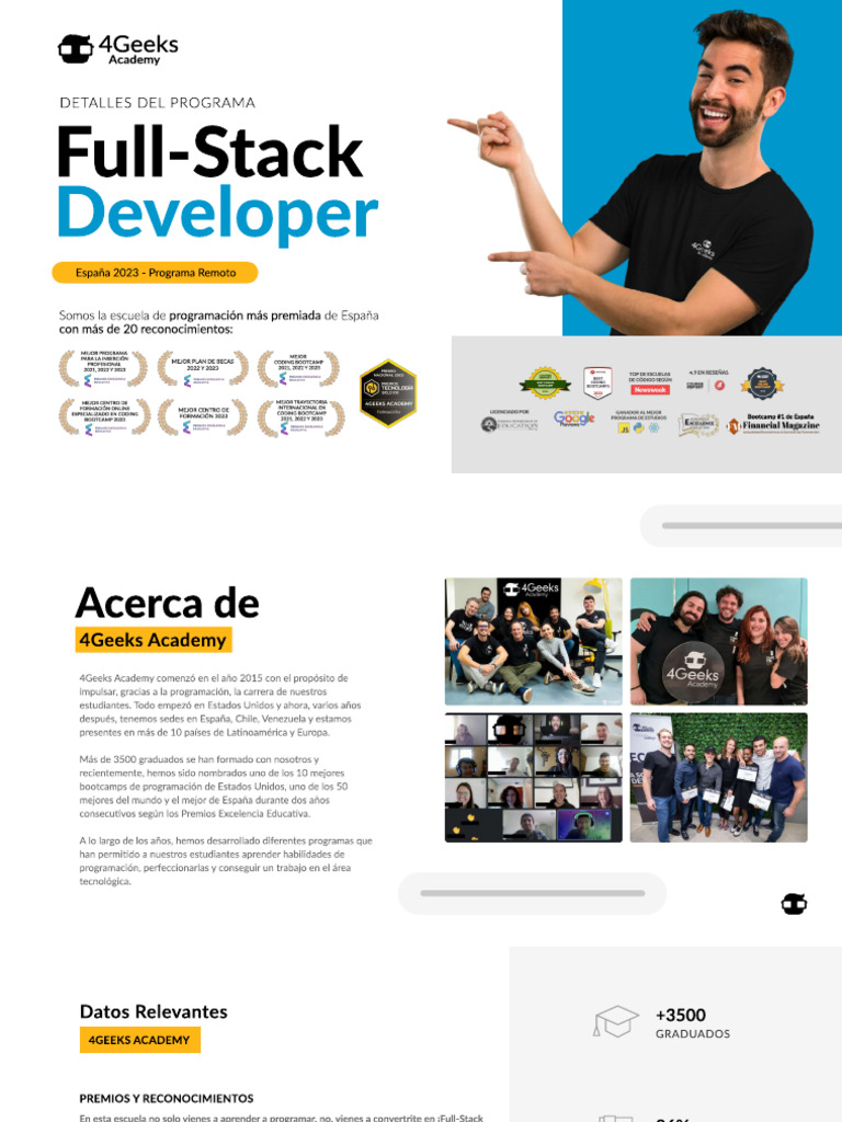 Bootcamp Full-Stack en 4Geeks Academy | PDF | Script Java | Programa de ...