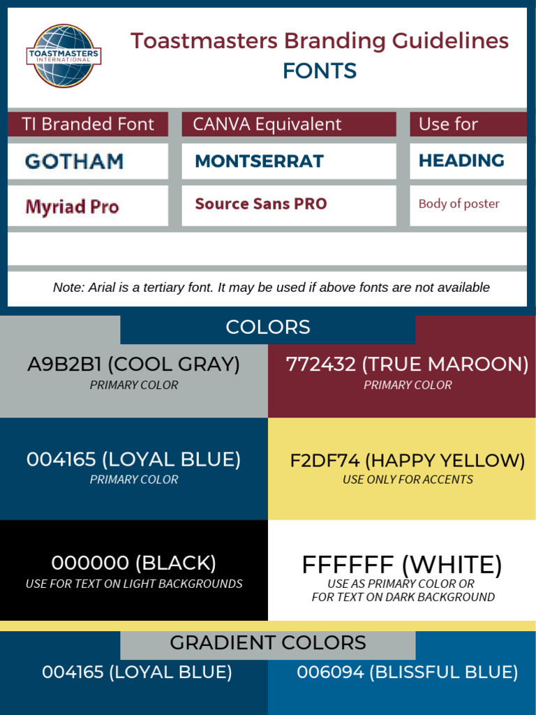 Toastmasters Branding Guidelines | PDF