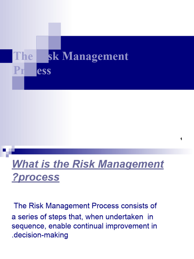 Risk Management Process 1st Year ISBM | PDF | Risk | Risk Management