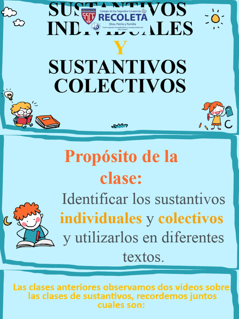 PPT3 - Sustantivos Individuales y Colectivos | PDF | Sustantivo | Zoología