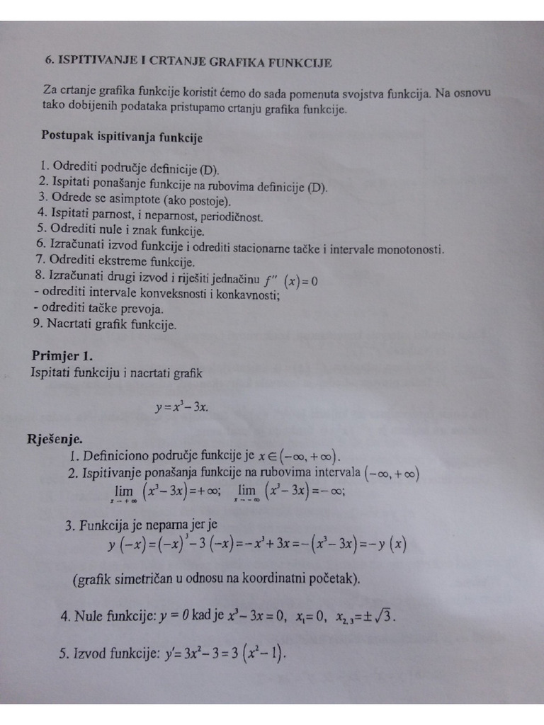 Crtanje Grafa Funkcije | PDF