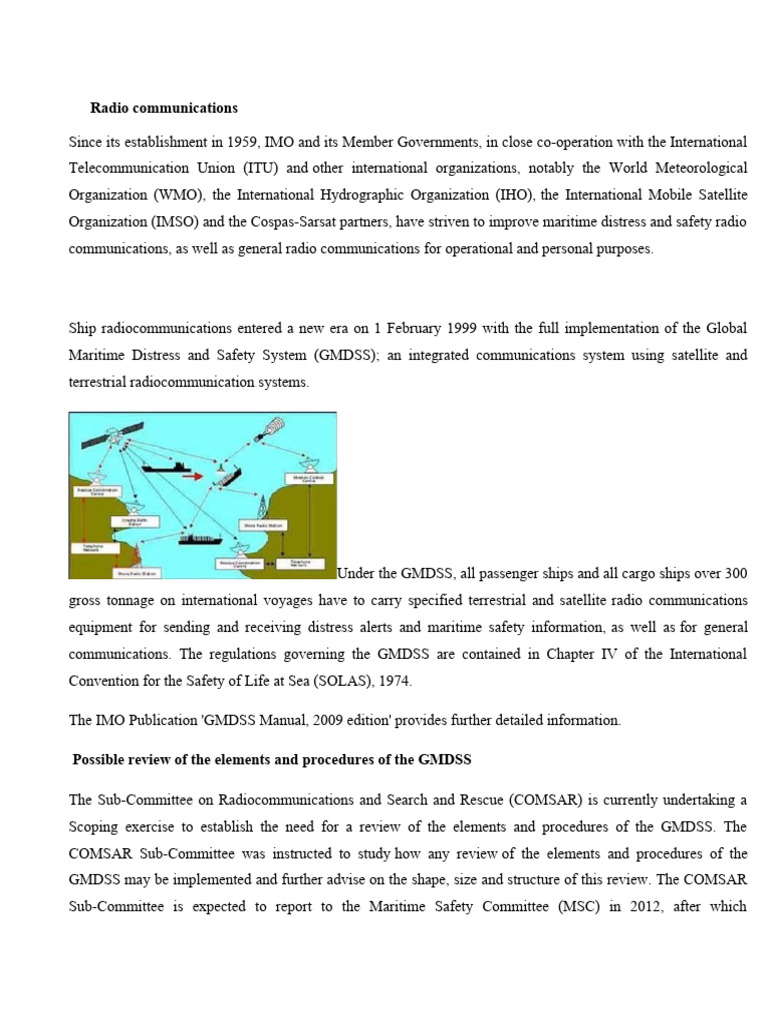 GMDSS | PDF | Electronics | Information And Communications Technology