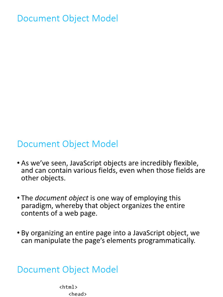 Document Object Model | PDF | Document Object Model | J Query