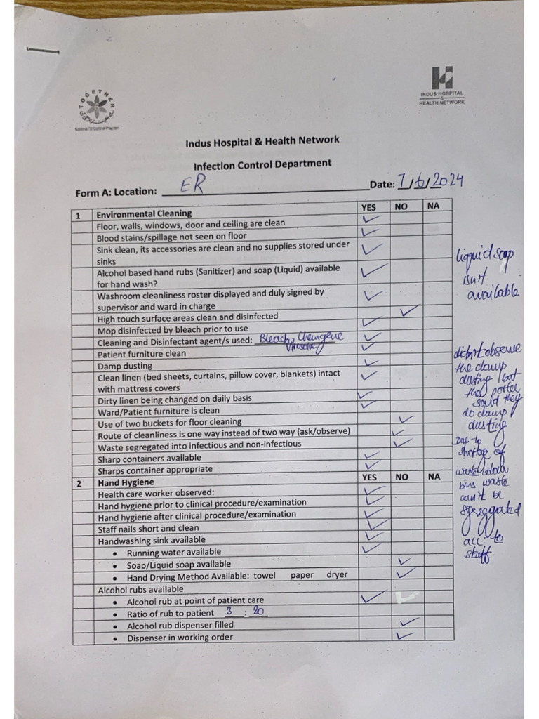 IPC AND OT CHECKLIST 7th JUNE | PDF