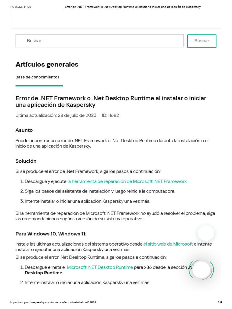 Error de .NET Framework o .Net Desktop Runtime Al Instalar o Iniciar ...
