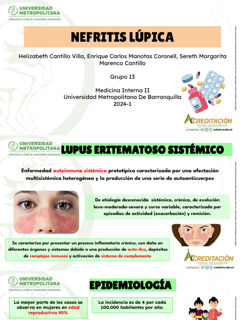 Nefritis Lúpica: Diagnóstico y Tratamiento | PDF | Especialidades ...