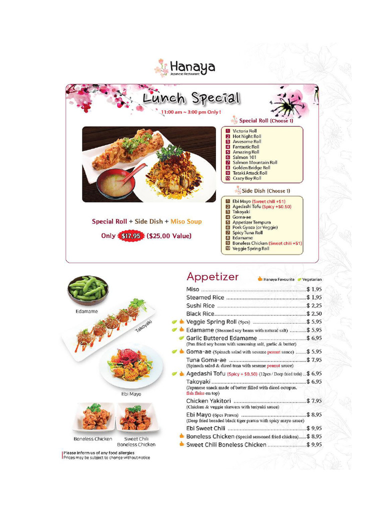 Examples of Restaurant's Menu's | PDF