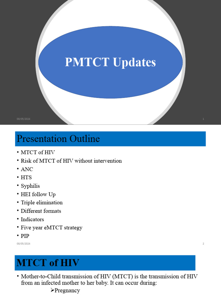 Revised Slides For PMTCT Refresher | PDF | Hiv | Pregnancy
