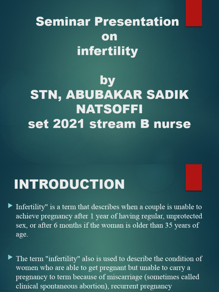 INFERTILITY sem.pre | PDF | Infertility | Ovary