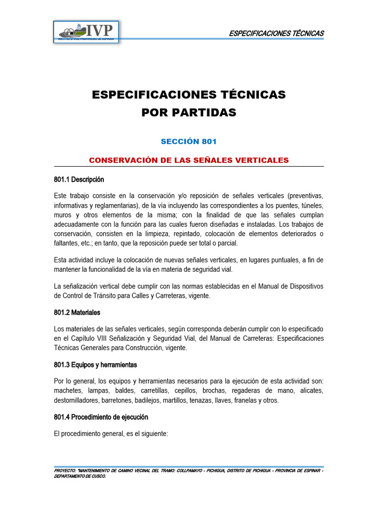 T02 Especificaciones Técnicas | PDF