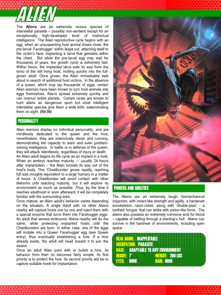 Aliens Mutants & Masterminds | PDF