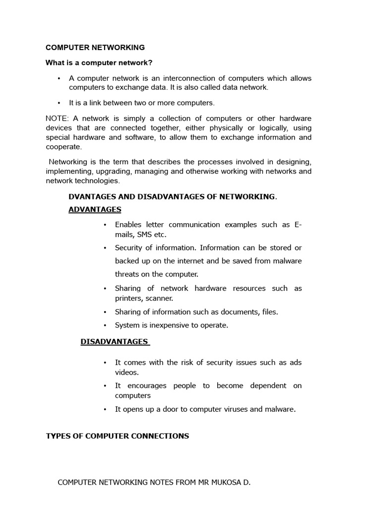 COMPUTER NETWORKING NOTES BY Donald M | PDF | Computer Network | Wireless
