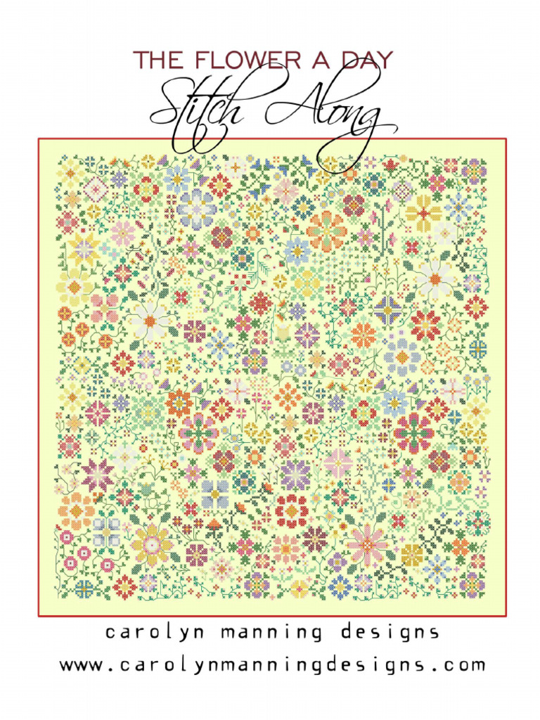Flower A Day | PDF | Embroidery | Textiles
