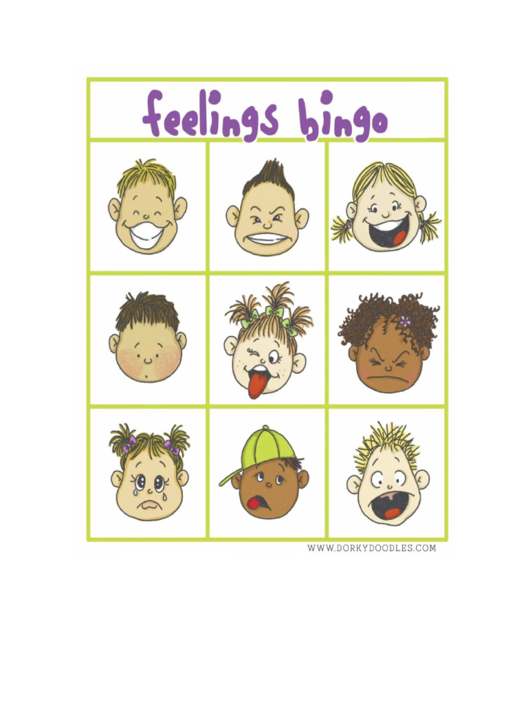 bingo de las emociones | PDF
