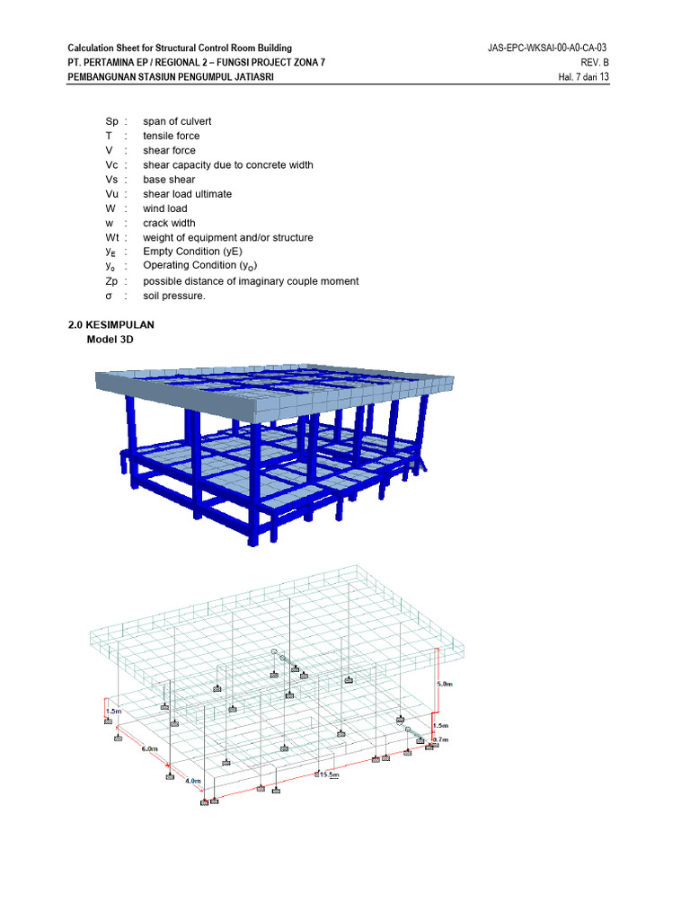 Structural Control Room Building Calculations | PDF | Building Technology | Materials