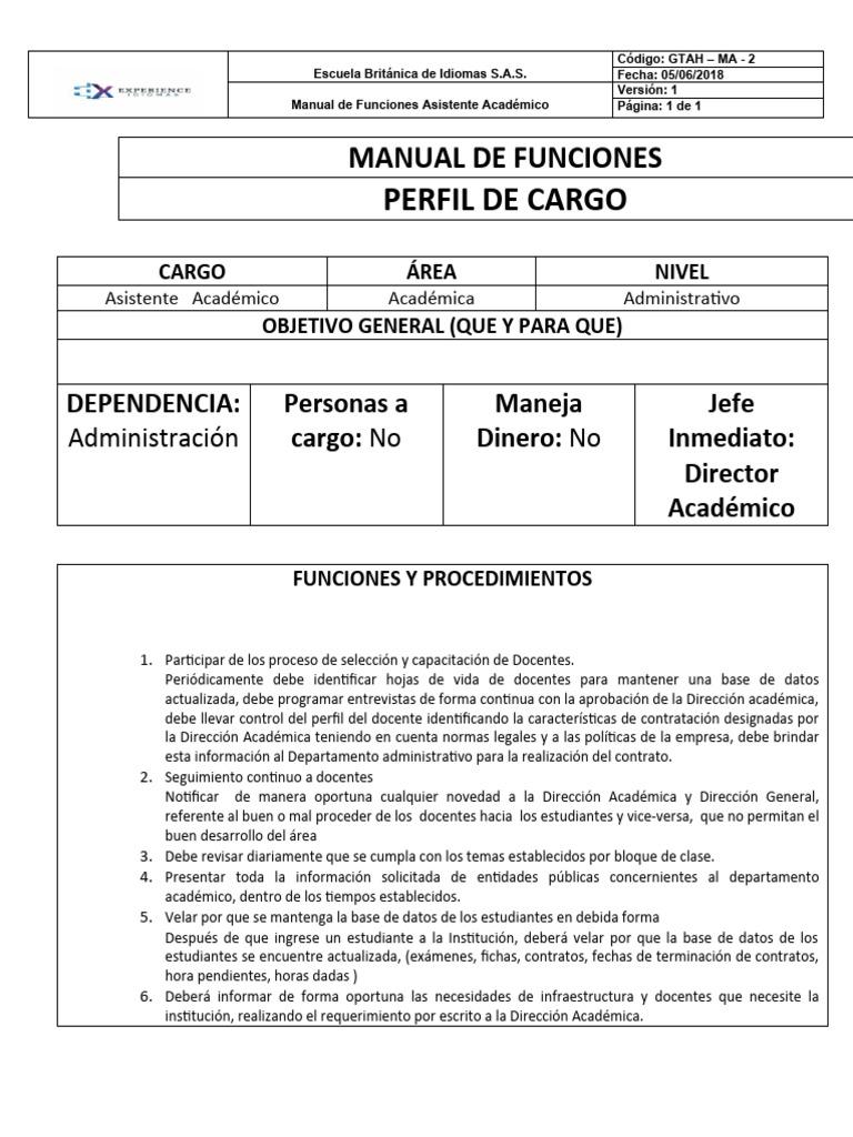 Manual de Funciones Asistente Academico | PDF | Software | Bases de datos