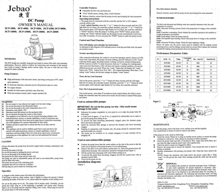 Manual Jebao DCP | PDF