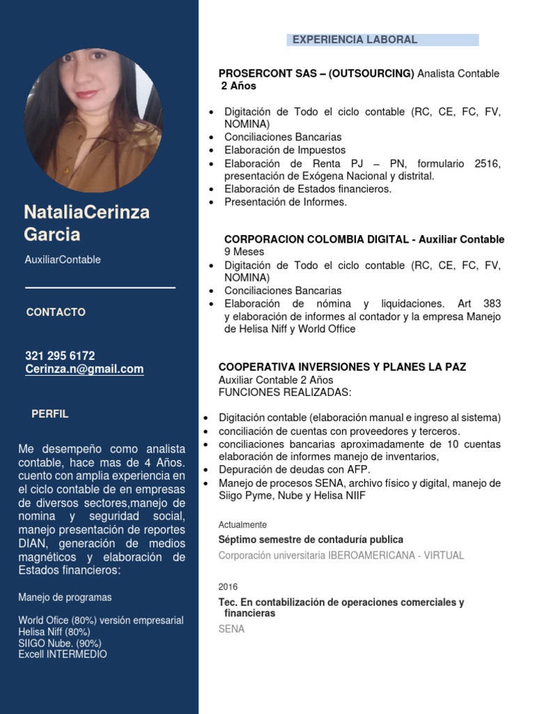 HOJA DE VIDA | PDF | Contador | Business