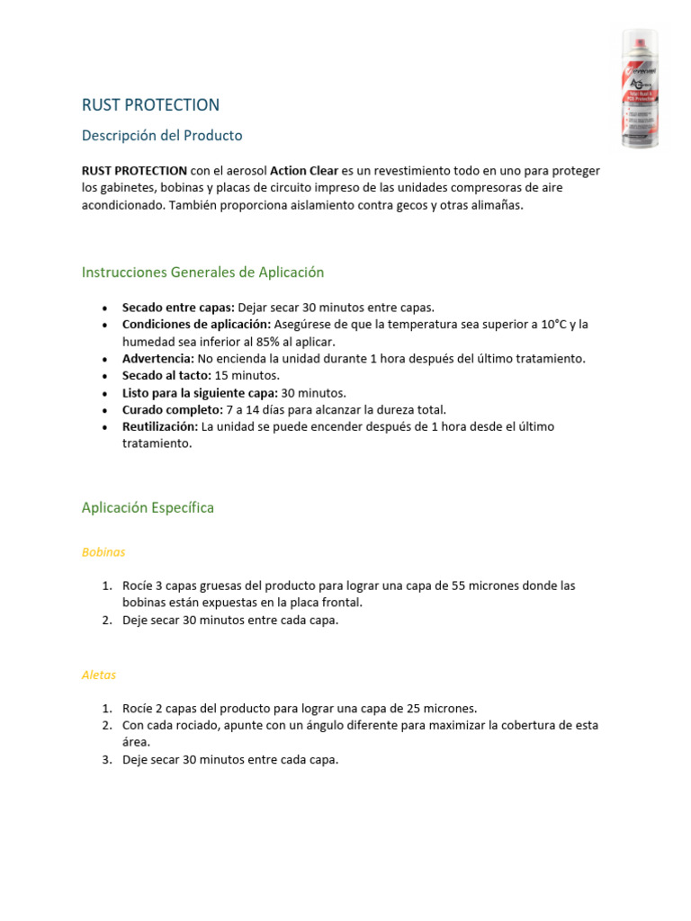 Guia de Uso (Anti Rust) | PDF