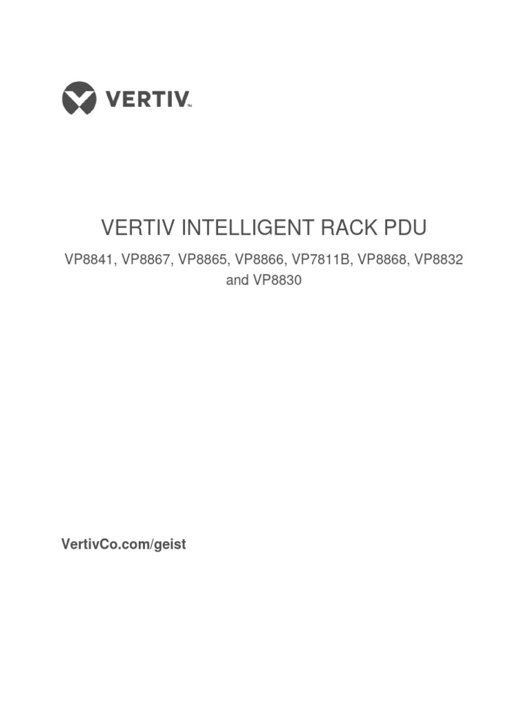 Vertiv Intelligent Rack Pdu Instruction Manual | PDF | Ip Address | Computer Network