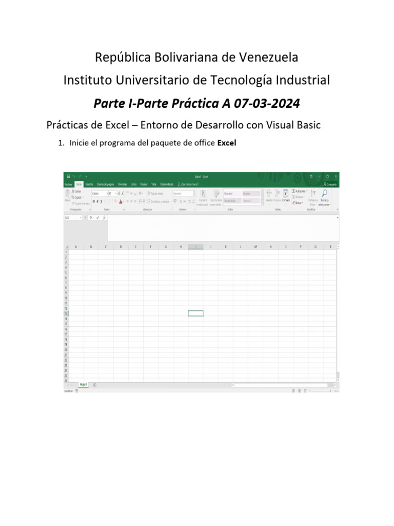 Practica I Excel VB | PDF | Flujo de control | Microsoft Excel