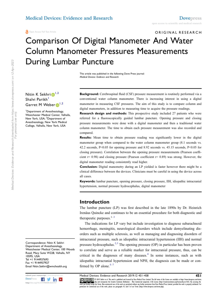 Digital vs Water Column Manometer in LP | PDF | Pressure Measurement ...