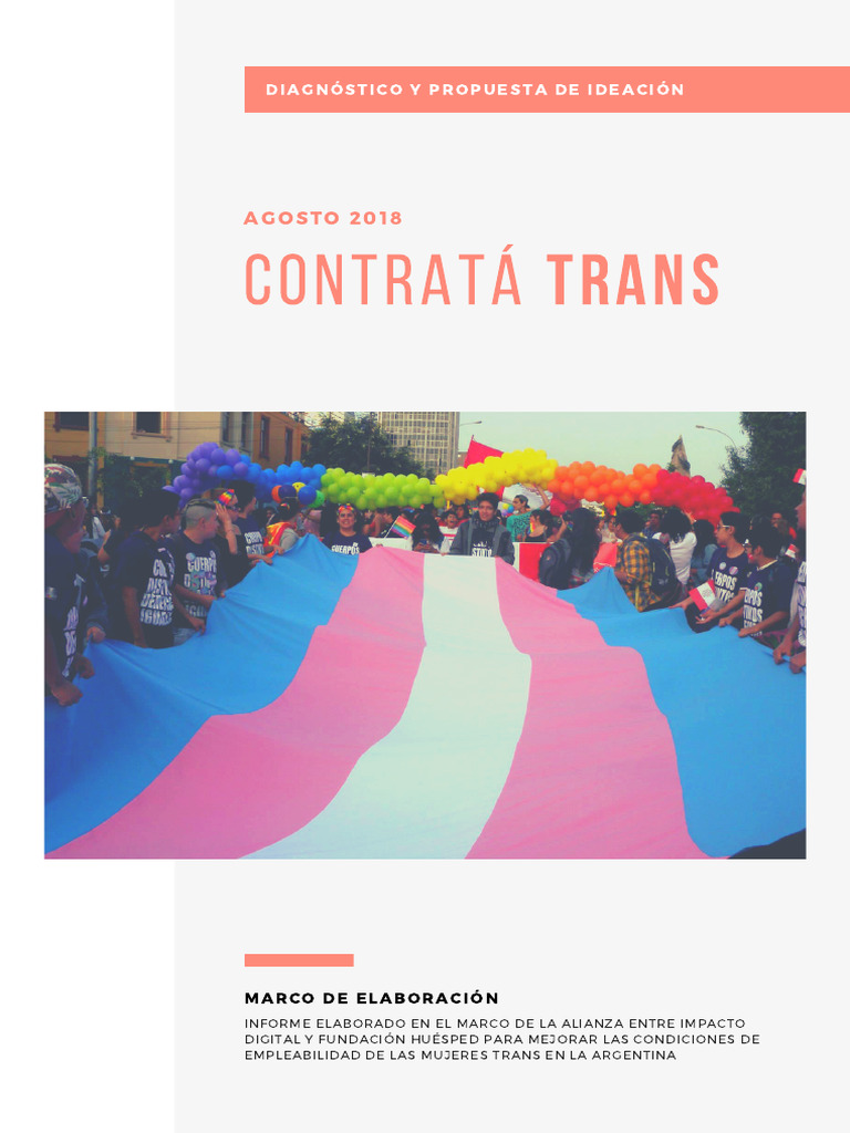 Contratá Trans - Diagnostico y propuesta de ideacion | PDF | Transgénero | Estudios LGBTQIA+