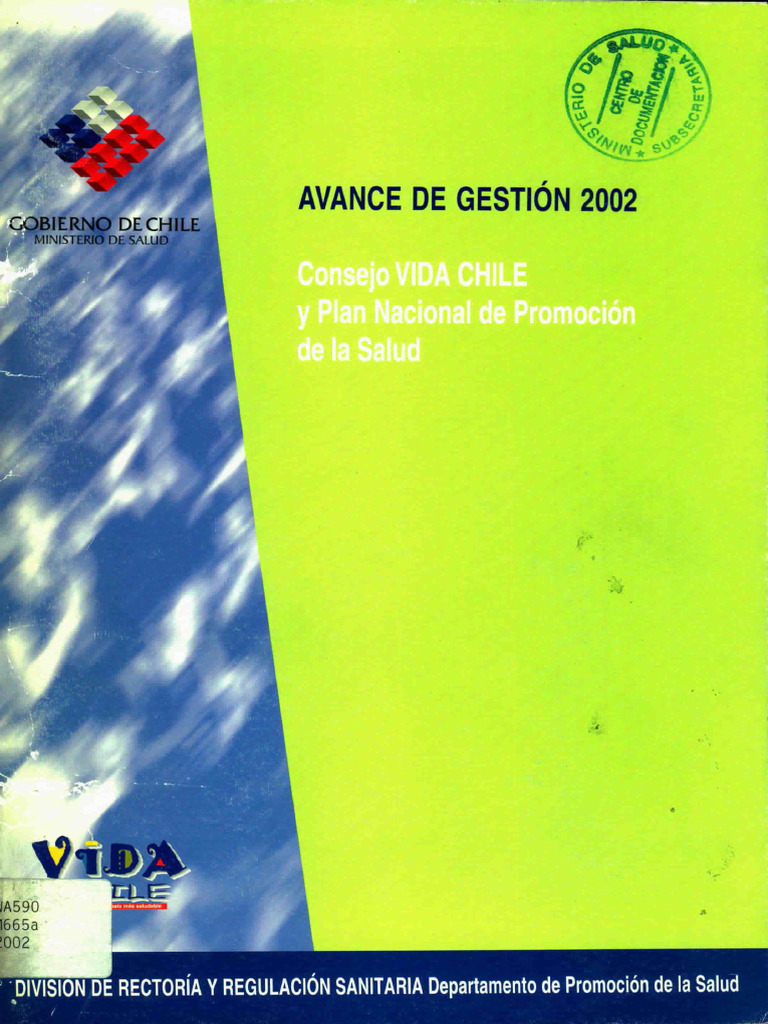 Avance de Gestion 2002 - Consejo Vida Chile y Plan Nacional de Promocion de La Salud | PDF