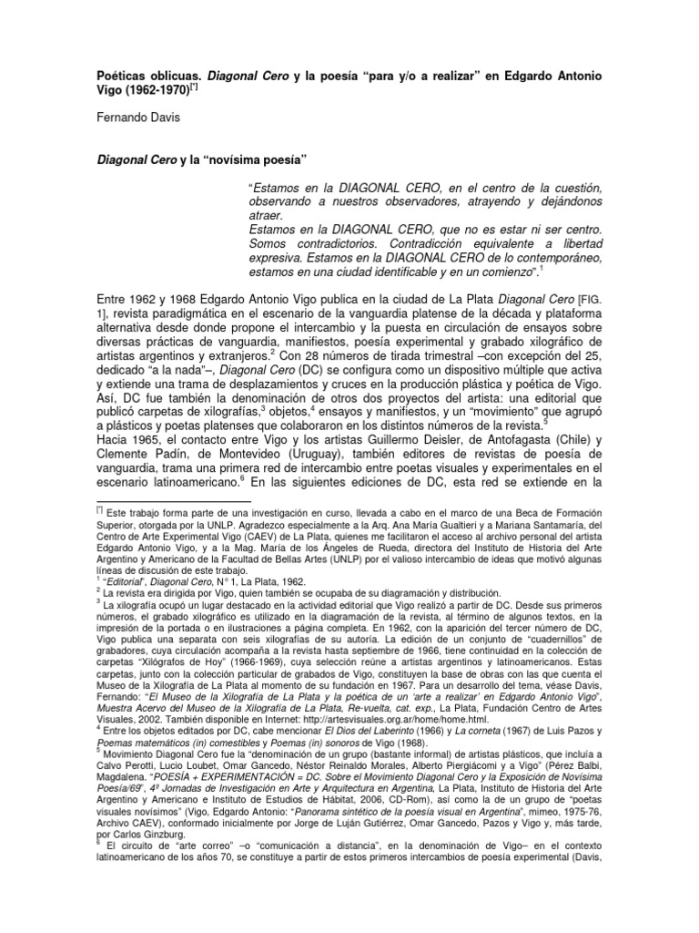 Poesía Vanguardista en Diagonal Cero | PDF | Las artes