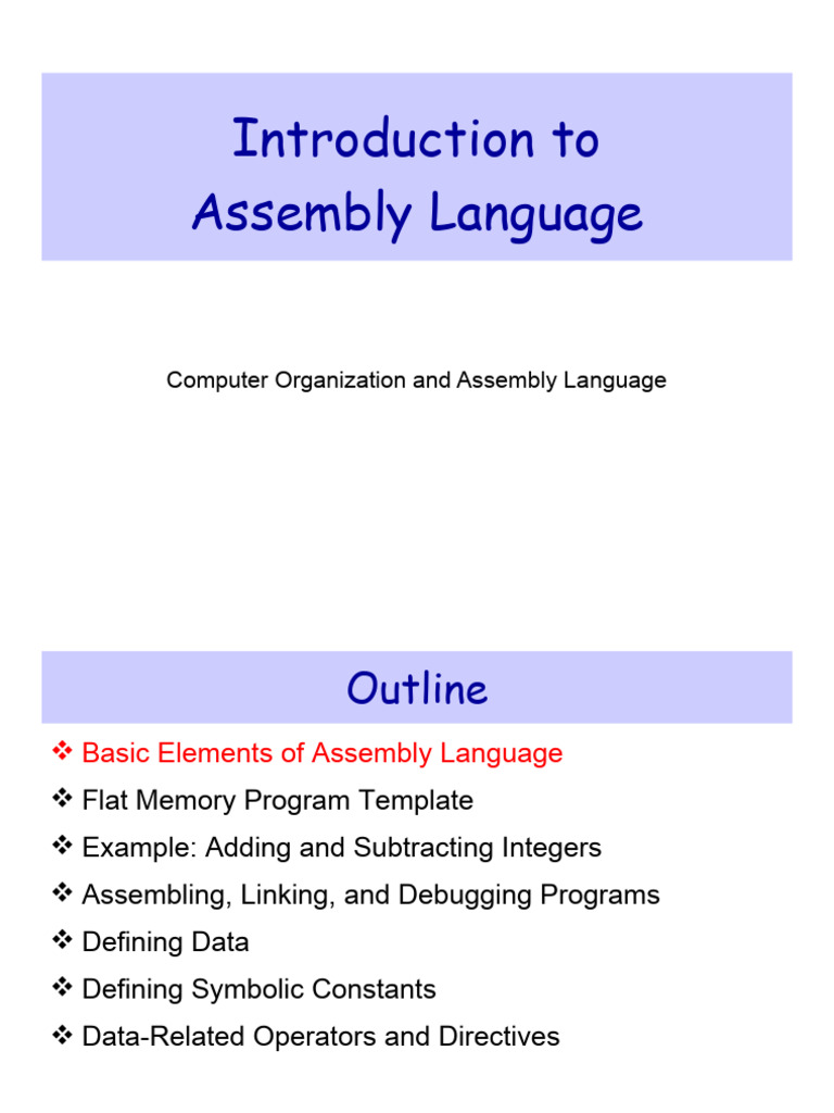 Assembly Language Basics and Examples | PDF | Assembly Language ...