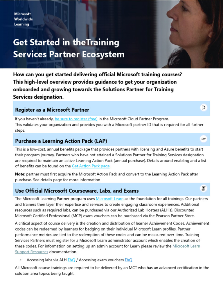 Get Started Guide Microsoft Training Services Partners | PDF ...