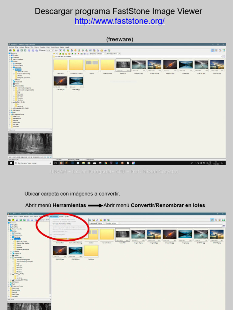 Instrucciones JPG Faststone | PDF