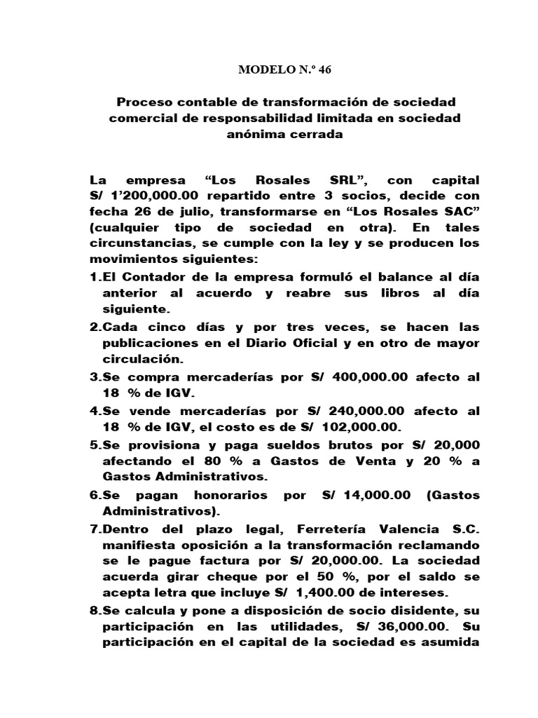 Modelo 46 | PDF | Contabilidad | Hoja de balance